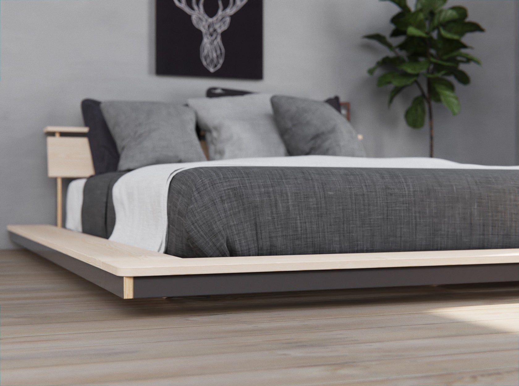 Low Level Platform Bed - NZ Made – KitSmart Furniture