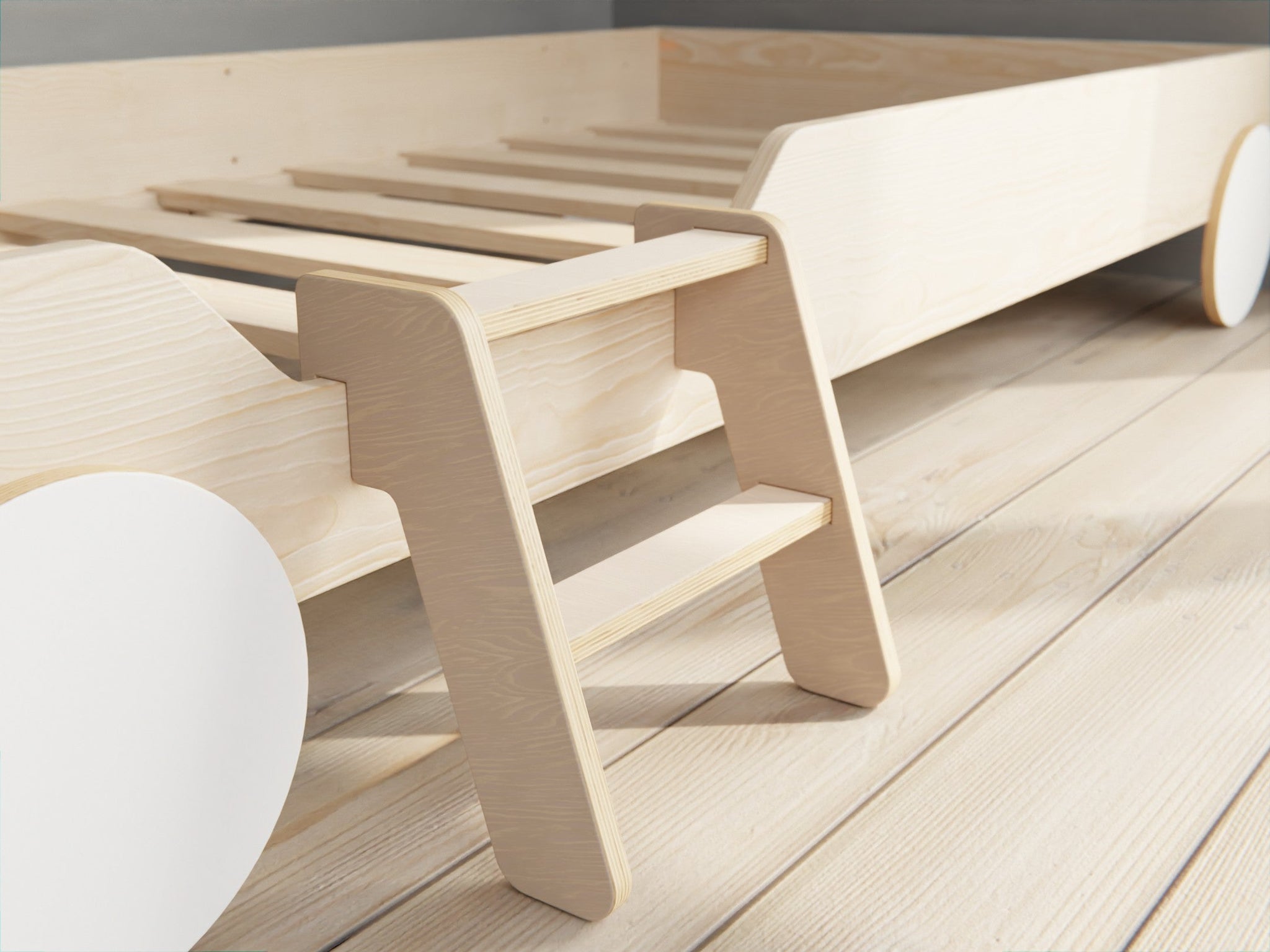 Birch Ply Tiny Ladder For Toddler Beds – KitSmart Furniture